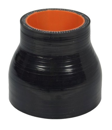 Silicone Reducing Sleeve 3" ID to 2" ID - Gloss Black: Intake Hoses