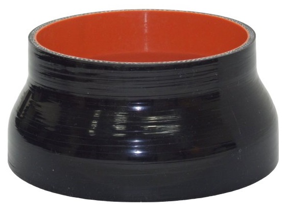 Silicone Reducing Sleeve 6" ID to 5" ID - Gloss Black: Intake Hoses