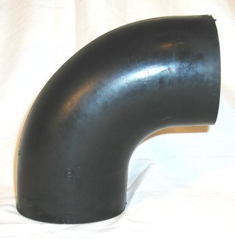 Black Rubber Elbow 4" ID X 90 Degree: Intake Hoses
