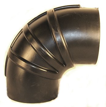 Rubber Elbow 5" ID X 90 Degree w/Ribs: Intake Hoses