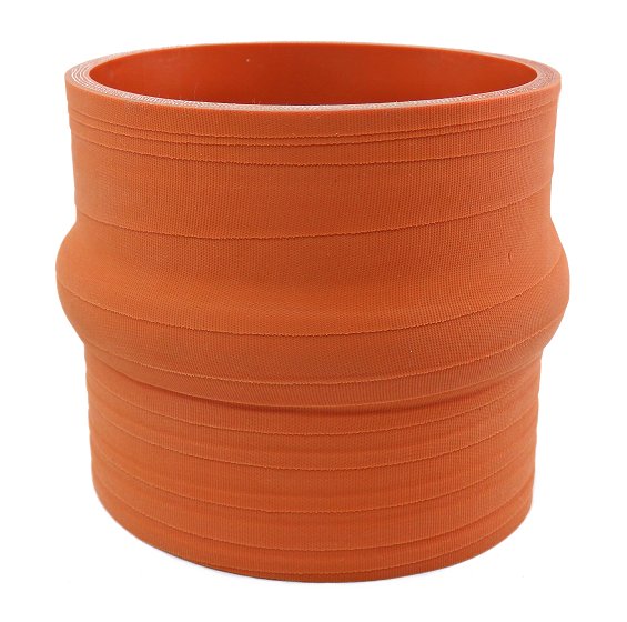 Silicone Hump Hose 4" ID X 4" Long - Matte Red - Aramid 500F: Intake Hoses