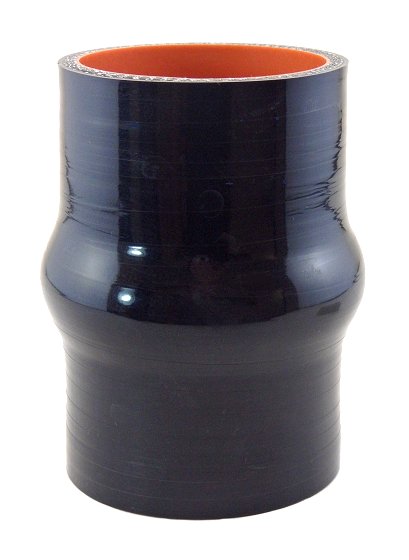 Silicone Hump Hose 2.25" ID X 4" Long - Gloss Black: Intake Hoses
