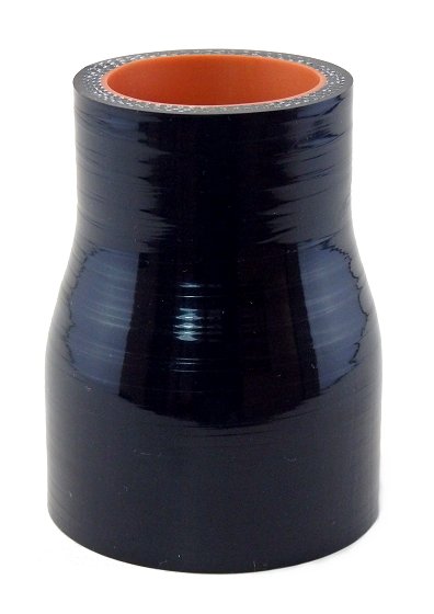 Silicone Reducing Sleeve 2" ID to 1.38" ID - Gloss Black 500F: Intake Hoses