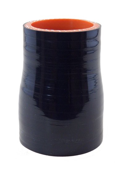 Silicone Reducing Sleeve 1.75" ID to 1.5" ID - Gloss Black: Intake Hoses
