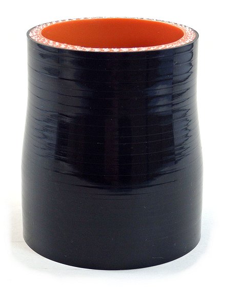 Silicone Reducing Sleeve 2.25" ID to 2" ID - Gloss Black: Intake Hoses