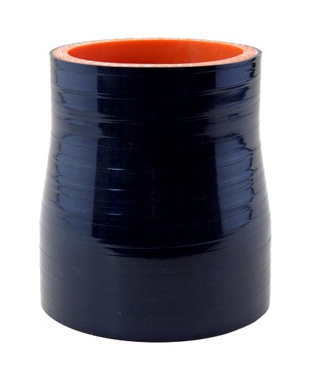 Silicone Reducing Sleeve 2.38" ID to 2" ID - Gloss Black: Intake Hoses