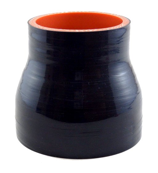 Silicone Reducing Sleeve 3" ID to 2.25" ID - Gloss Black: Intake Hoses