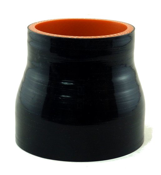 Silicone Reducing Sleeve 3" ID to 2.38" ID - Gloss Black: Intake Hoses