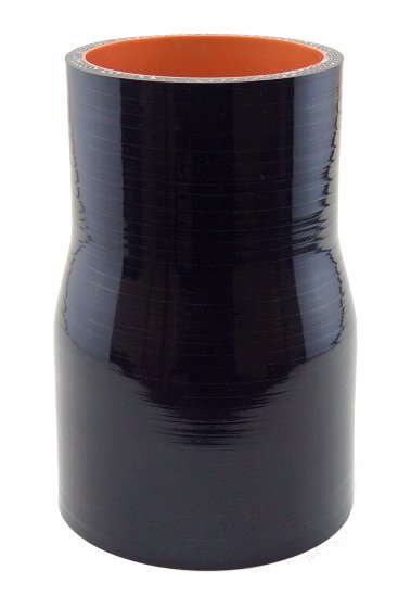 Silicone Reducing Sleeve 3" ID to 2.5" ID - Gloss Black, 5" Long ...