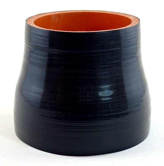 Silicone Reducing Sleeve 3.5" ID to 2.75" ID - Gloss Black: Intake Hoses
