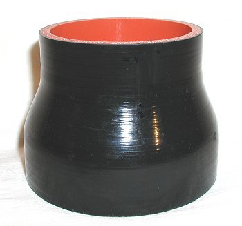 Silicone Reducing Sleeve 4" ID to 3" ID - Gloss Black: Intake Hoses