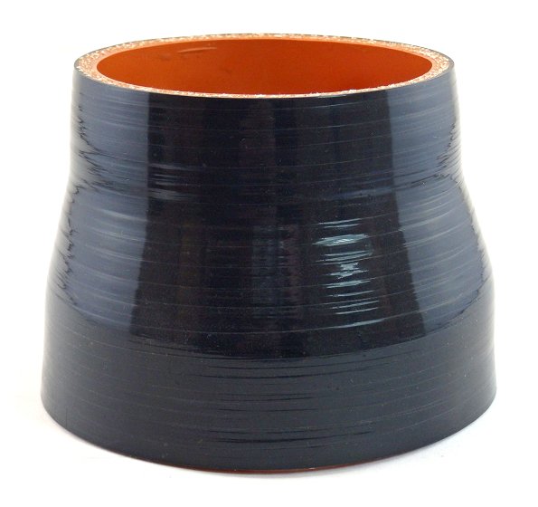 Silicone Reducing Sleeve 4" ID to 3.25" ID - Gloss Black: Intake Hoses