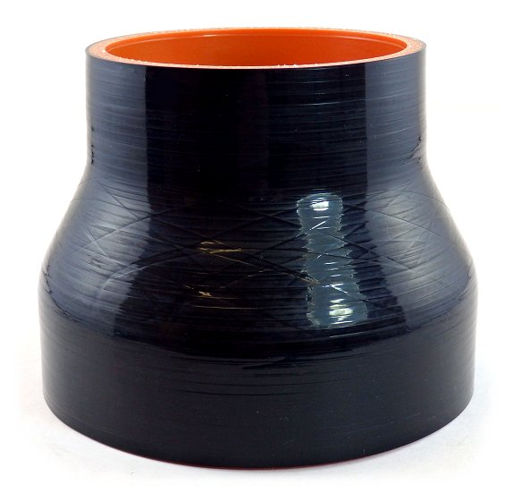 Silicone Reducing Sleeve 5" ID to 3.5" ID X 4" Long - Gloss Black ...