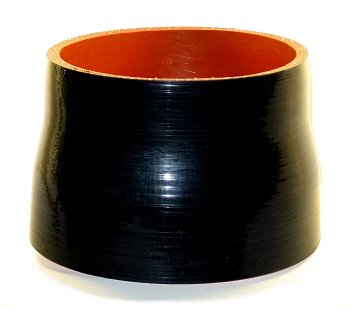 Silicone Reducing Sleeve 4.5" ID to 4" ID - Gloss Black: Intake Hoses