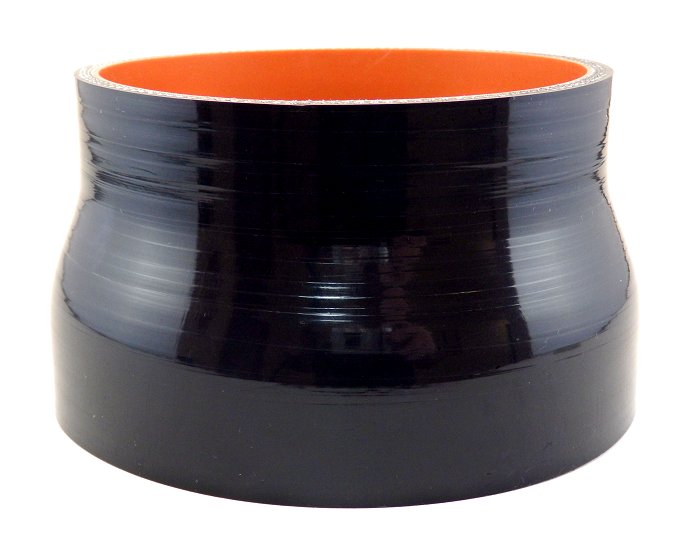 Silicone Reducing Sleeve 5" ID to 4.25" ID - Gloss Black: Intake Hoses