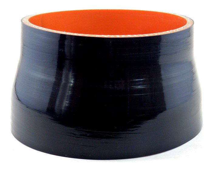 Silicone Reducing Sleeve 5" ID to 4.5" ID - Gloss Black: Intake Hoses