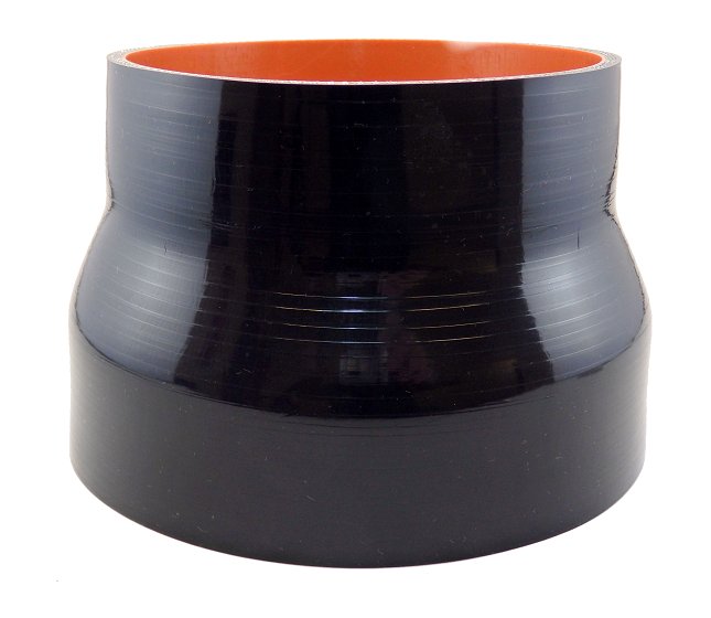 Silicone Reducing Sleeve 6" ID to 5" ID - Gloss Black: Intake Hoses