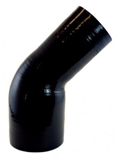 Silicone 45 Degree Reducing Elbow 4" to 3" ID: Intake Hoses
